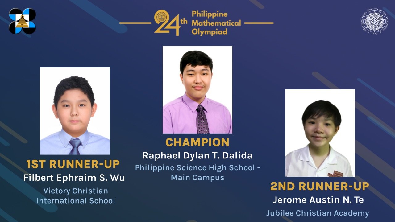 Metro Manila Students Win Philippine Mathematical Olympiad Metro Manila Students Win Philippine Mathematical Olympiad