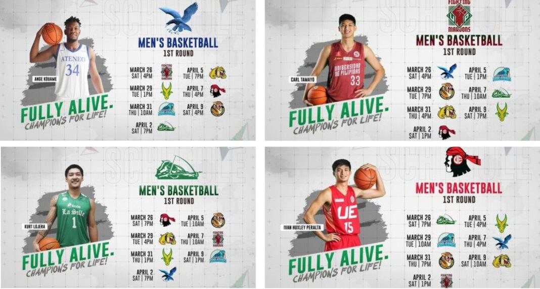 Games Schedule Ateneo Up Basketball Rematch Headlines Uaap Season 84